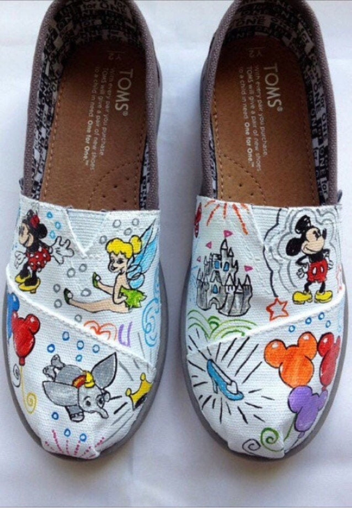 Disney Toms Shoes - Etsy