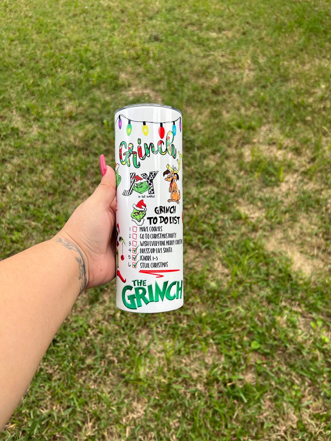 The Grinch - Grinch Daily Schedule - Grinch Collage - Holiday Tumbler ...