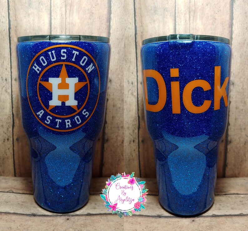 Personalized Glittered Houston Astros Tumbler Blue Glitter - Etsy