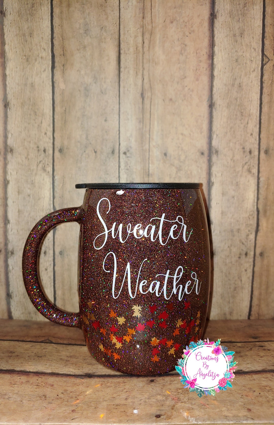 Sweater Weather Coffee Mug - Glittered Coffee Mug - Fall Tumbler - Gift ...
