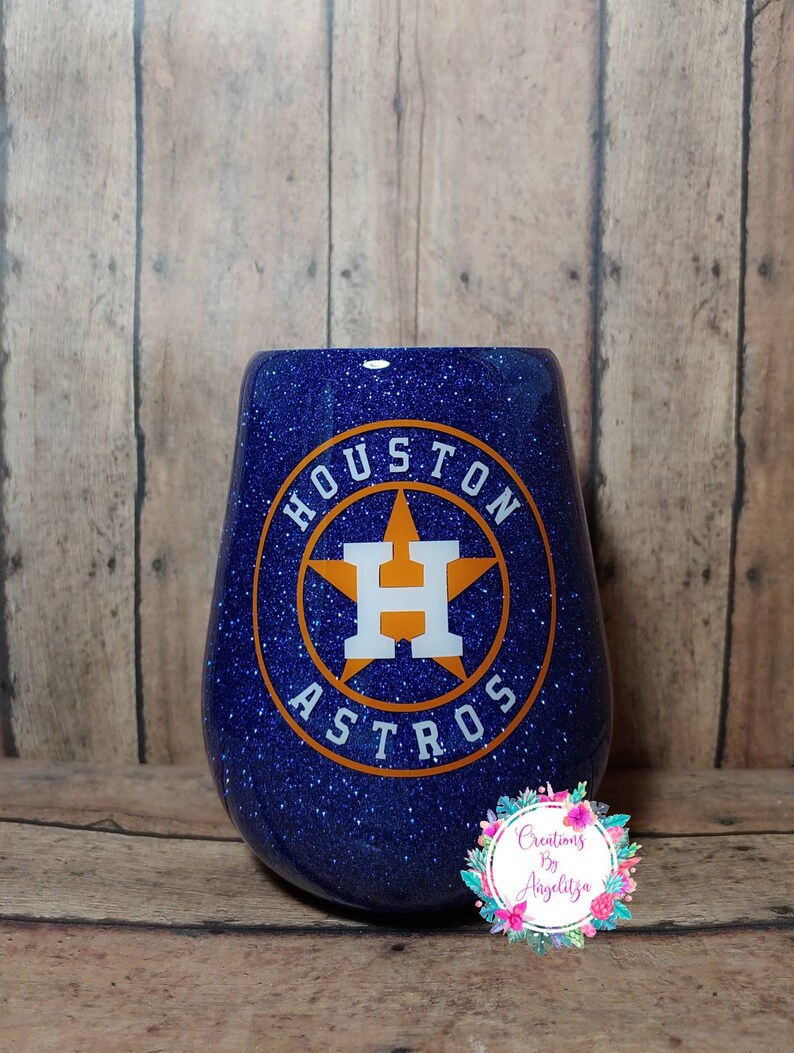 Personalized Glittered Houston Astros Tumbler Blue Glitter - Etsy