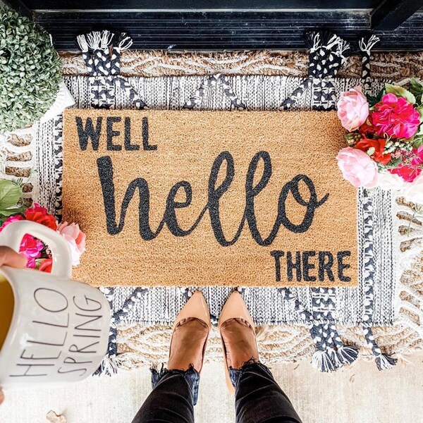 Hello Doormat - Etsy