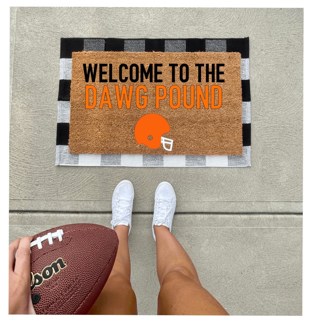 Dawg Pound Coir Doormat, Cleveland Browns Welcome Mat - Etsy