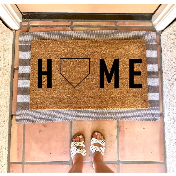 Baseball Home Plate Door Mat - Etsy