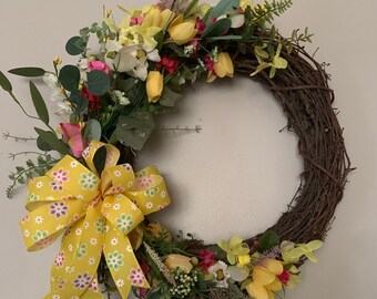 Hello Spring Sign, Dogwood Florals Sign, Spring/summer Wreath Sign ...