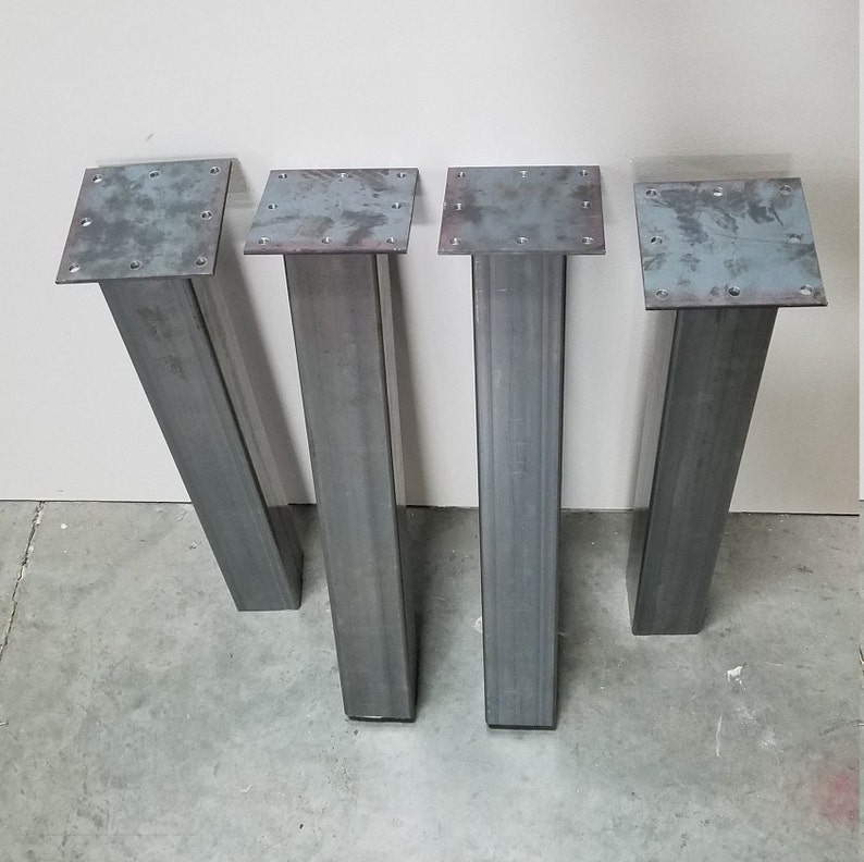 3x3 Steel Metal Tube Table Legs Set of 4 - Etsy