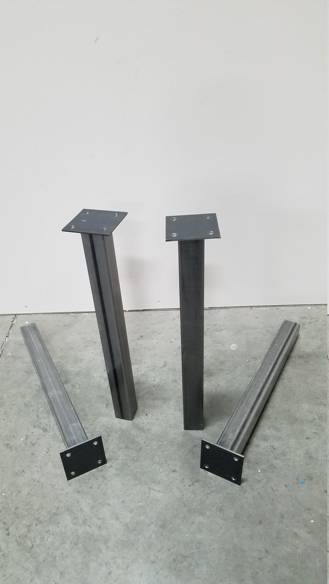 1.5x1.5 Simple Steel Metal Tube Table Legs Set - Etsy