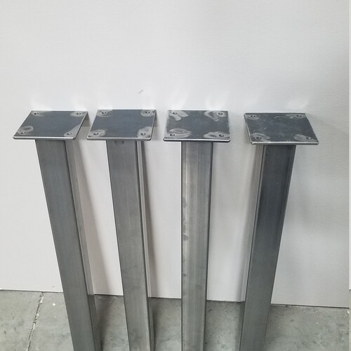 Metal Table Base set of 2 Thick Steel - Etsy