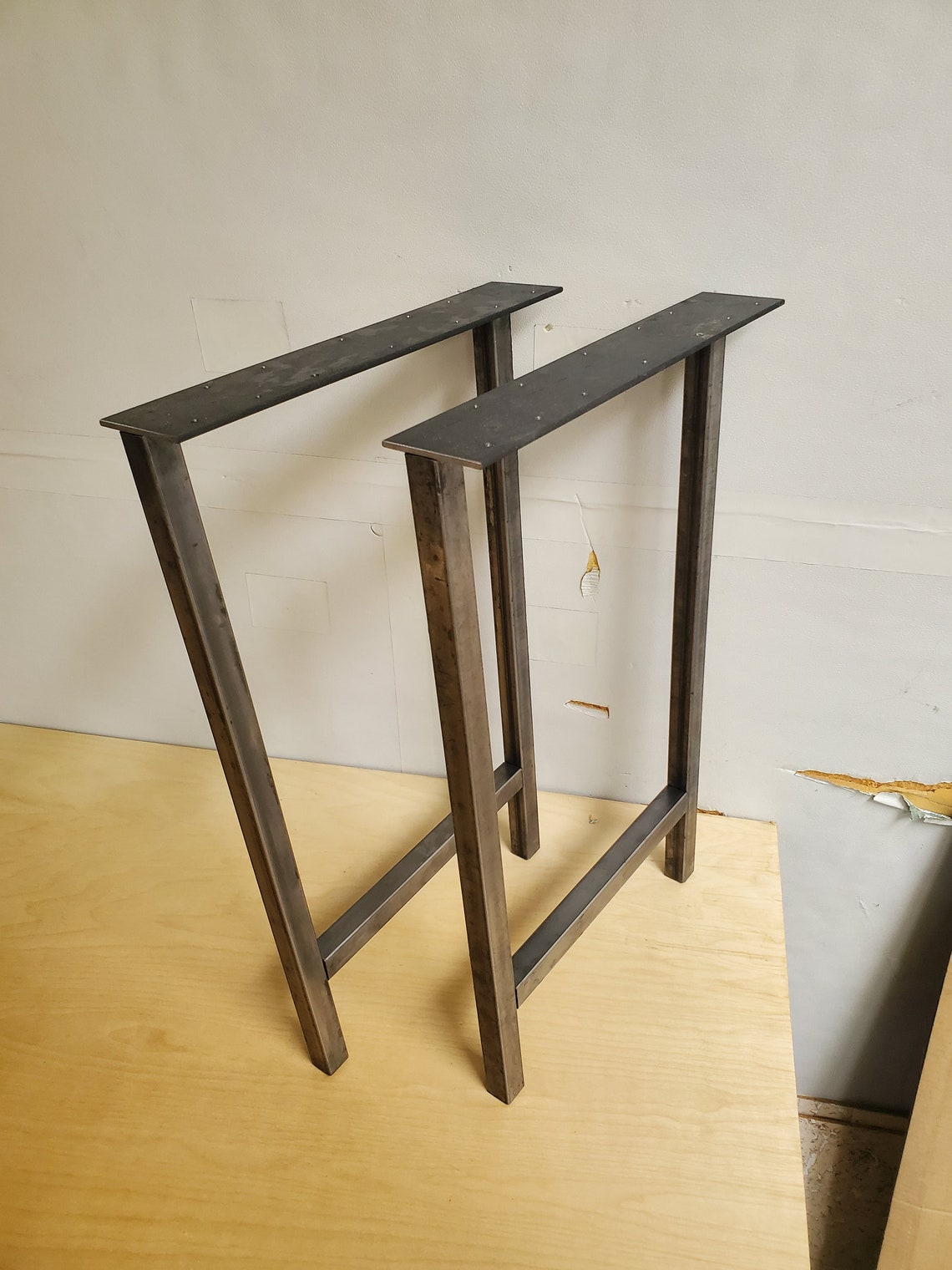 1"x1" Modern Industrial H-shape Square Steel Metal Table Legs - Etsy