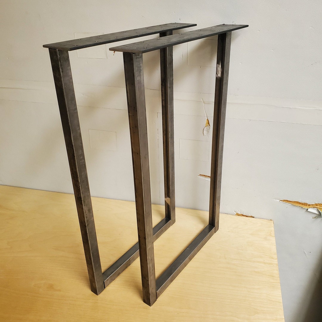 1x1 Modern Industrial U-shape Square Steel Metal Table Legs - Etsy