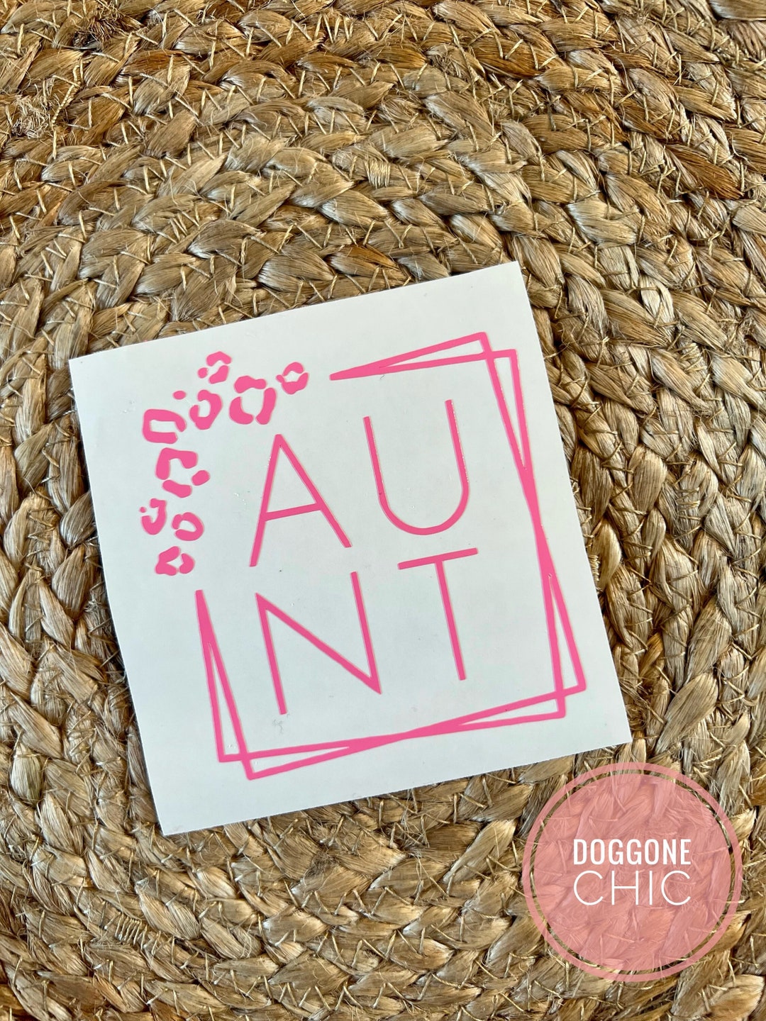 Cheetah Aunt Decal, Leopard Aunt Decal, Aunt Decal for Car, Aunt Vinyl ...