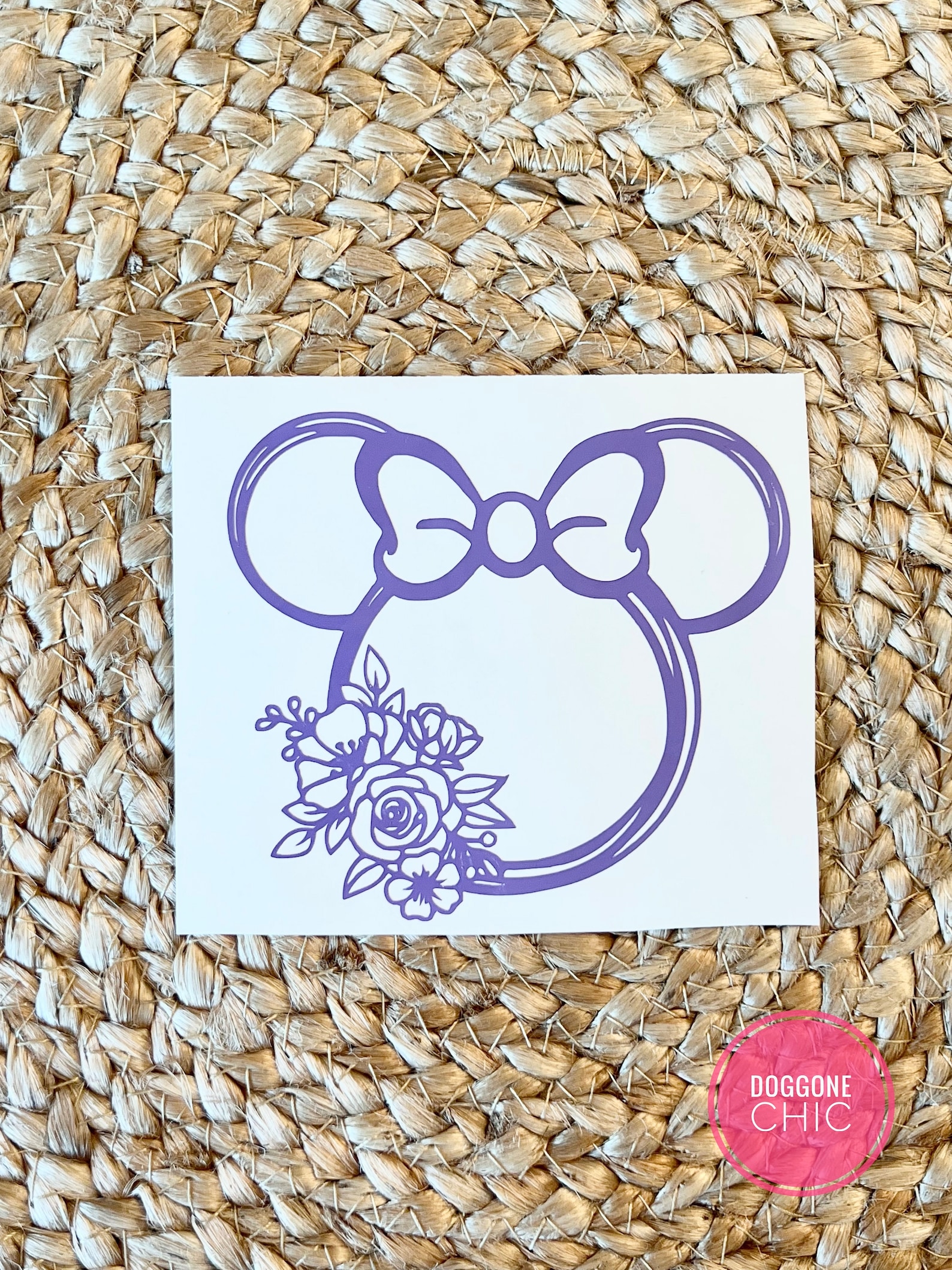 Minnie Mouse Floral Decal Disney Decal Minnie Head Car - Etsy