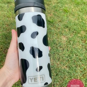 Cow Print Epoxy Yeti Tumbler, Yeti Tumbler, Cowhide, Cow Spots, Glitter ...