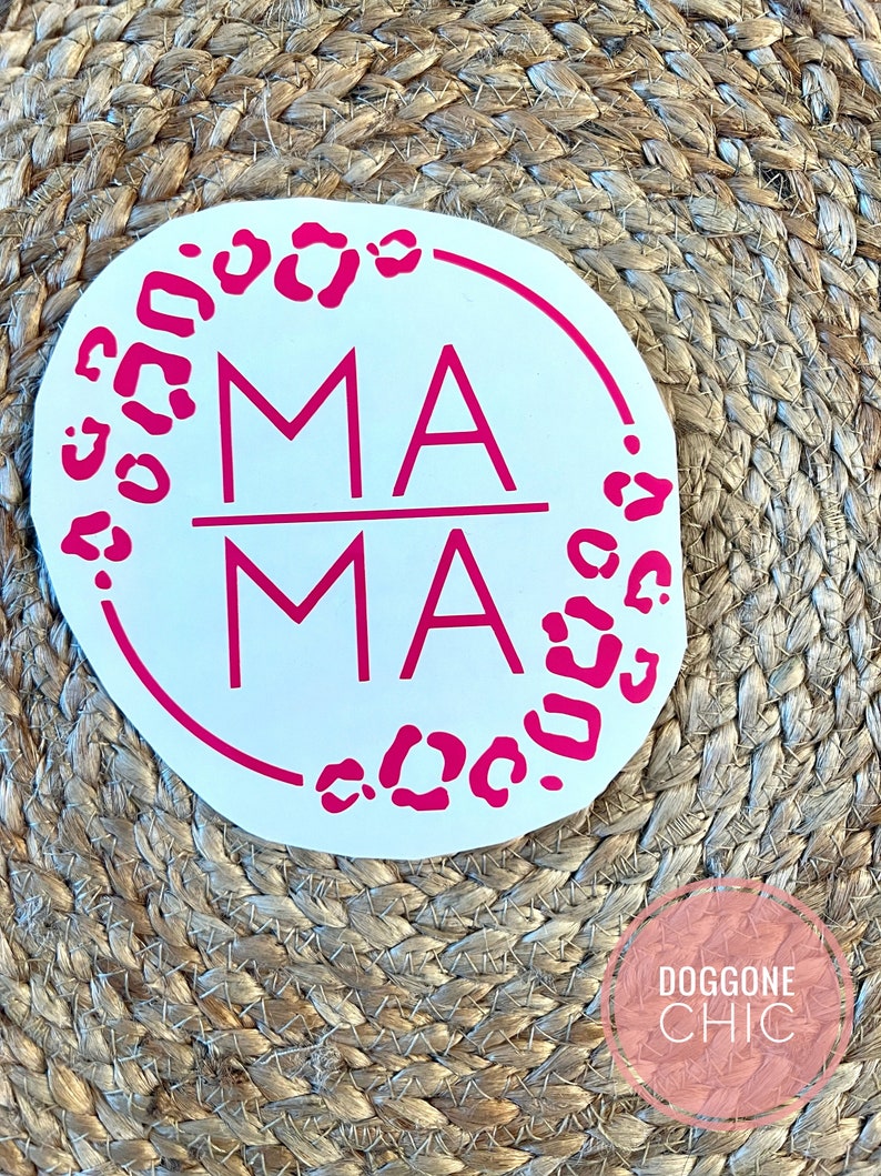 Cheetah Mama Decal, Leopard Mama Decal, Mom Decal for Car, Mom Vinyl ...