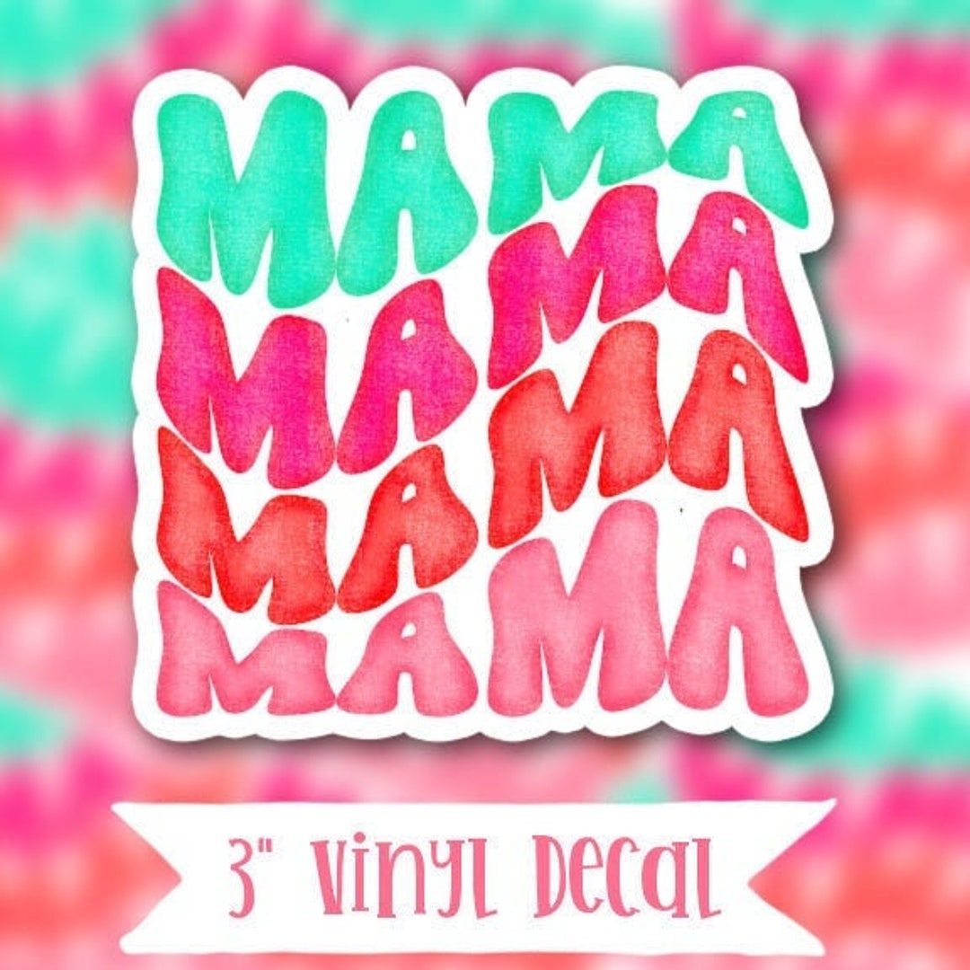 Mama Vinyl Decal | Rainbow Mama Decal | Laptop Decal | Car Decal - Etsy