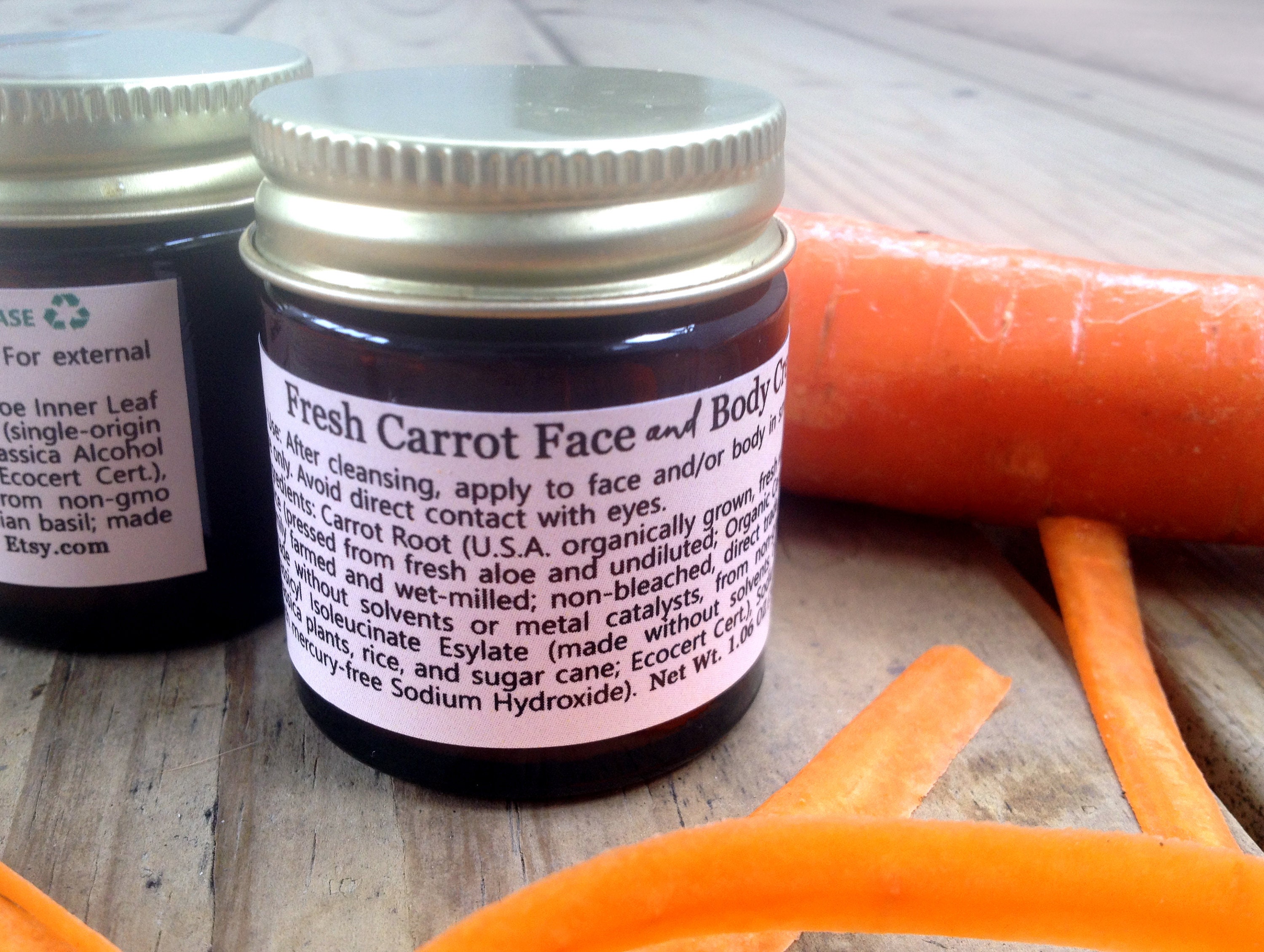 FRESH Carrot Face Body Cream w/local farm organic & ETHICAL | Etsy