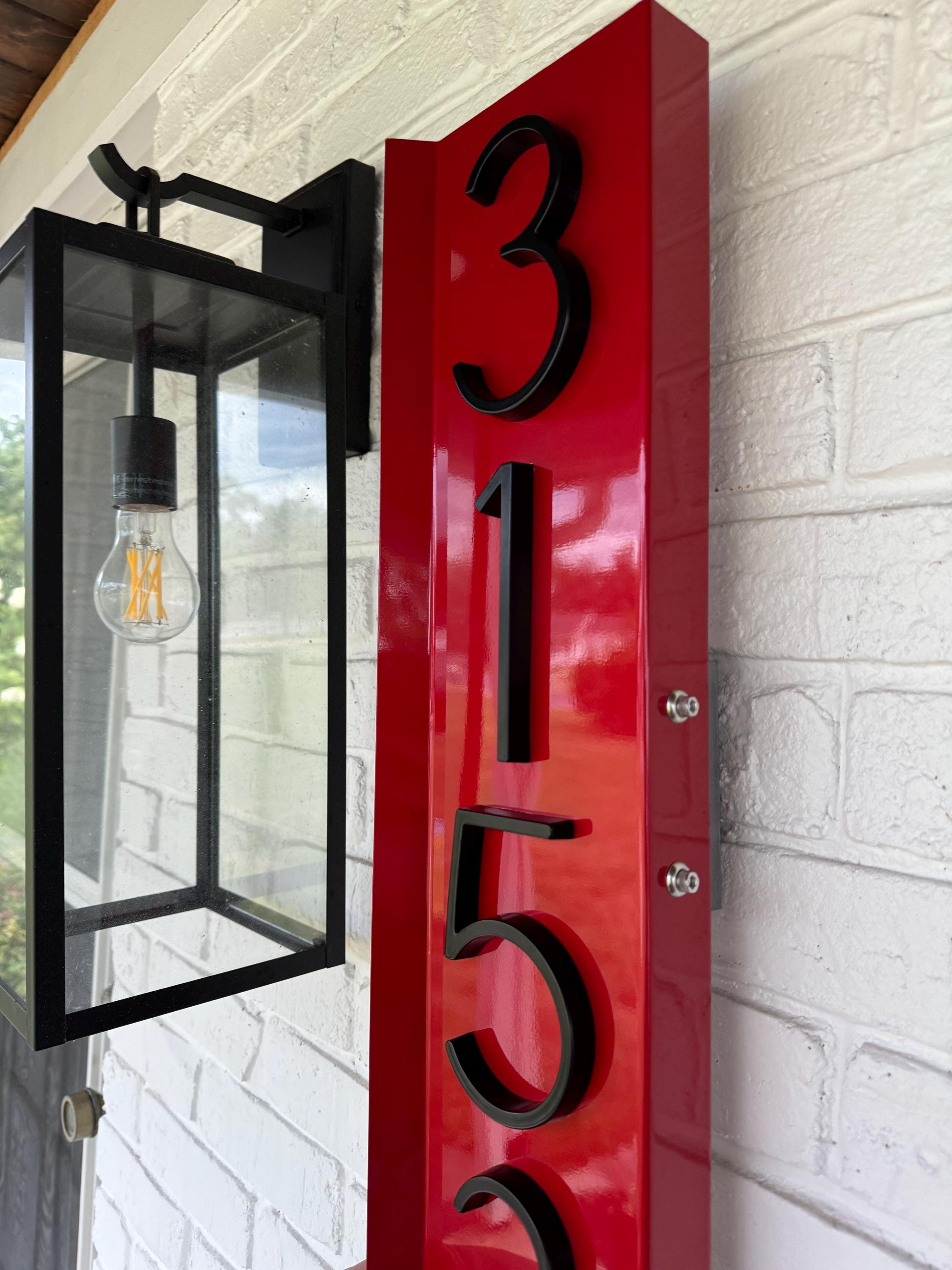 Modern Steel Address Numbers: Industrial House Number Sign - Etsy