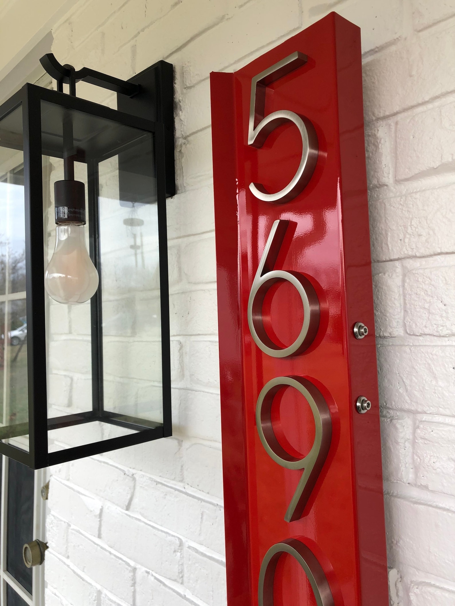 Modern Steel Address Numbers: Industrial House Number Sign - Etsy