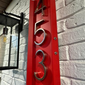 Modern Steel Address Numbers: Industrial House Number Sign - Etsy