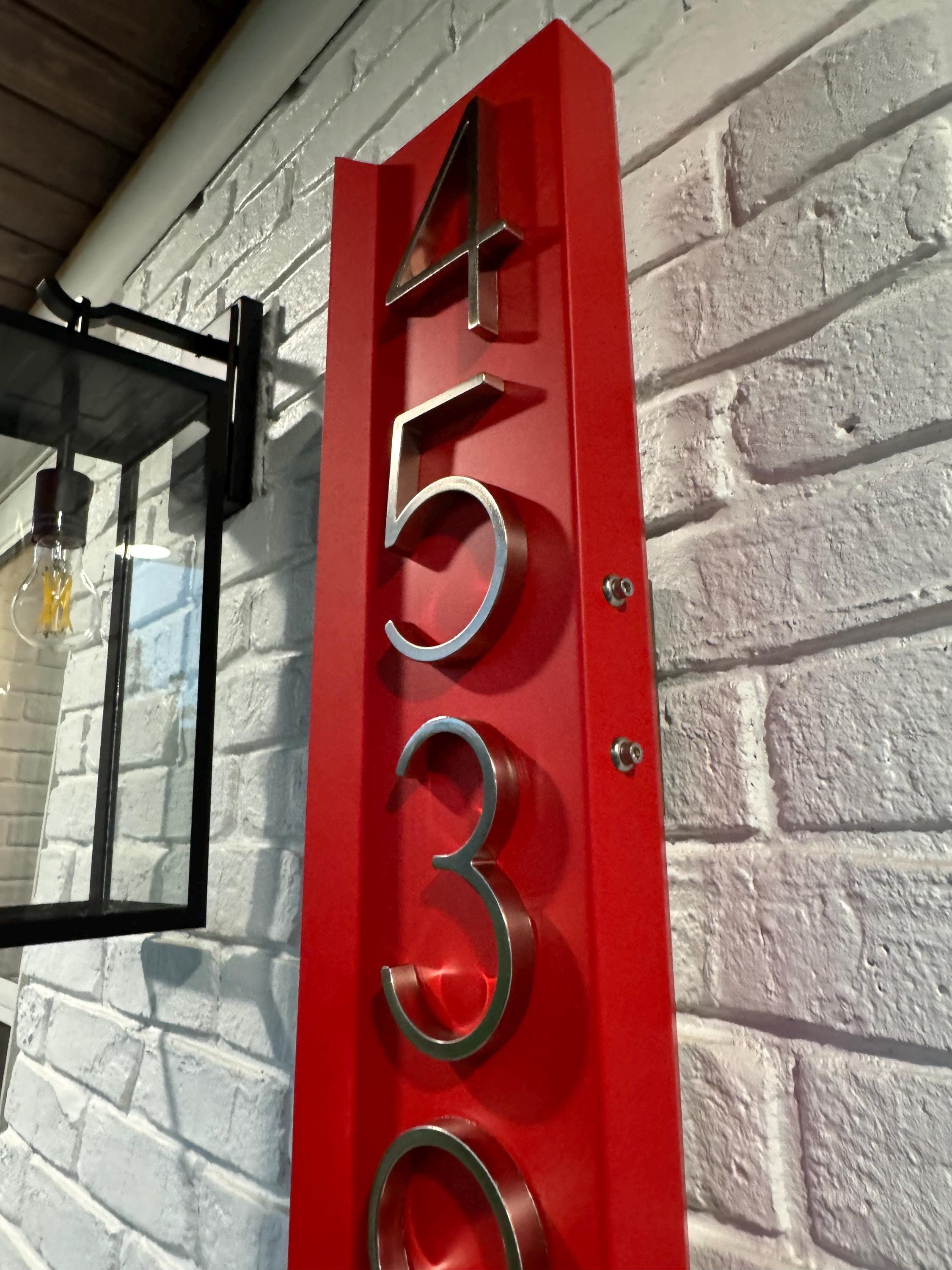 Modern Steel Address Numbers: Industrial House Number Sign - Etsy
