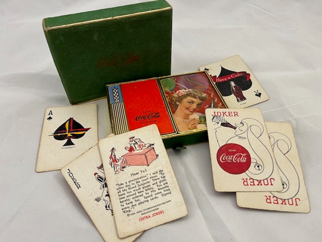Antique - Playing Cards - 2 Sets - Coca Cola - Coke - Brown & Bigelow ...