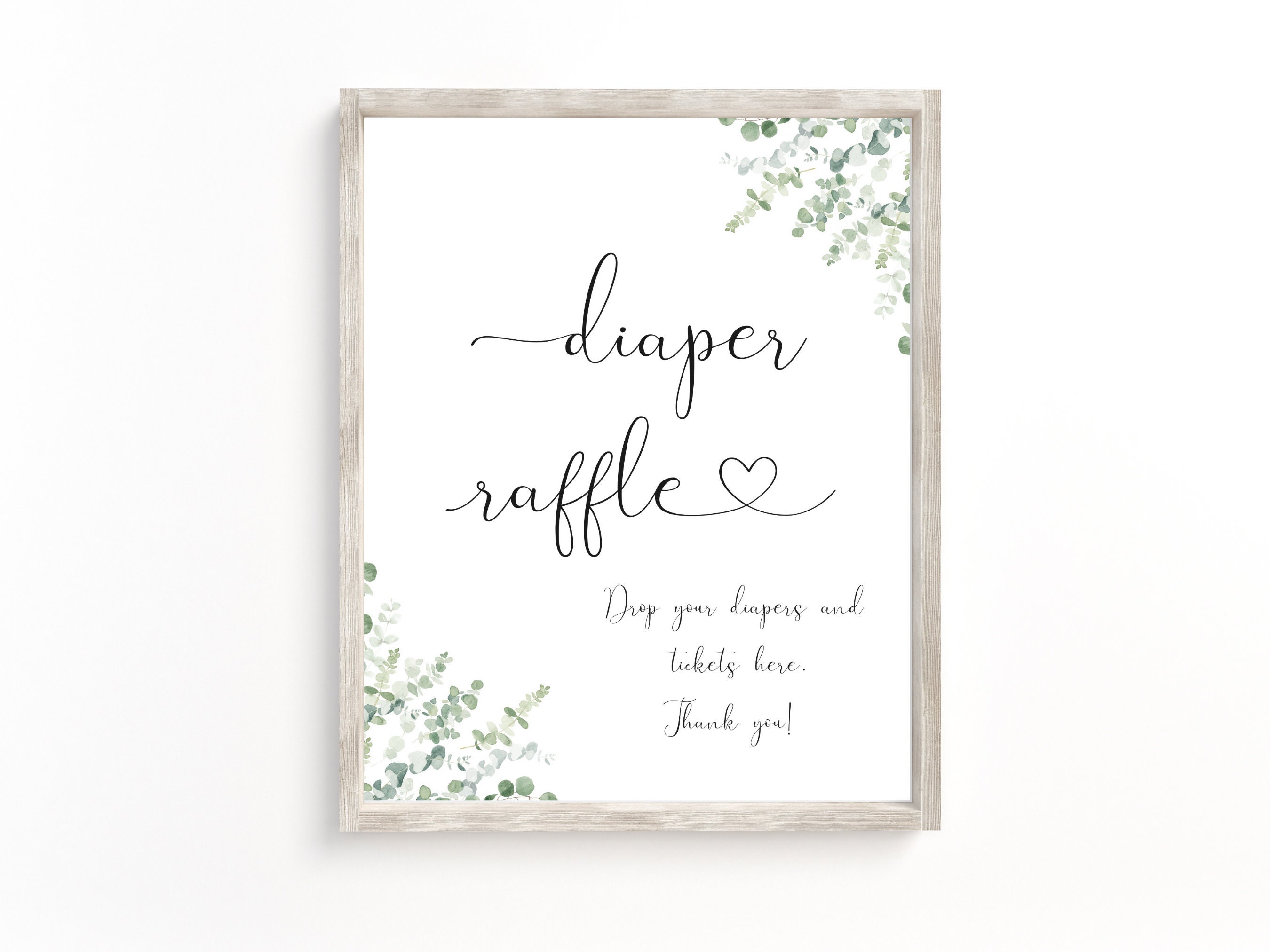 Diaper Raffle Sign and Diaper Raffle Invitation Insert - Etsy