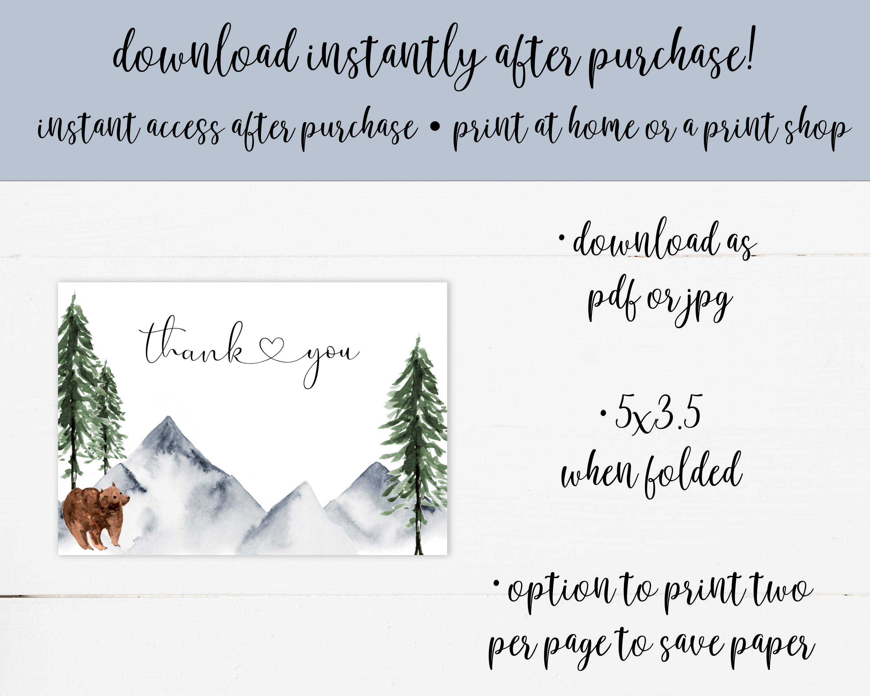 Adventure Thank You Card and the Adventure Begins Baby - Etsy