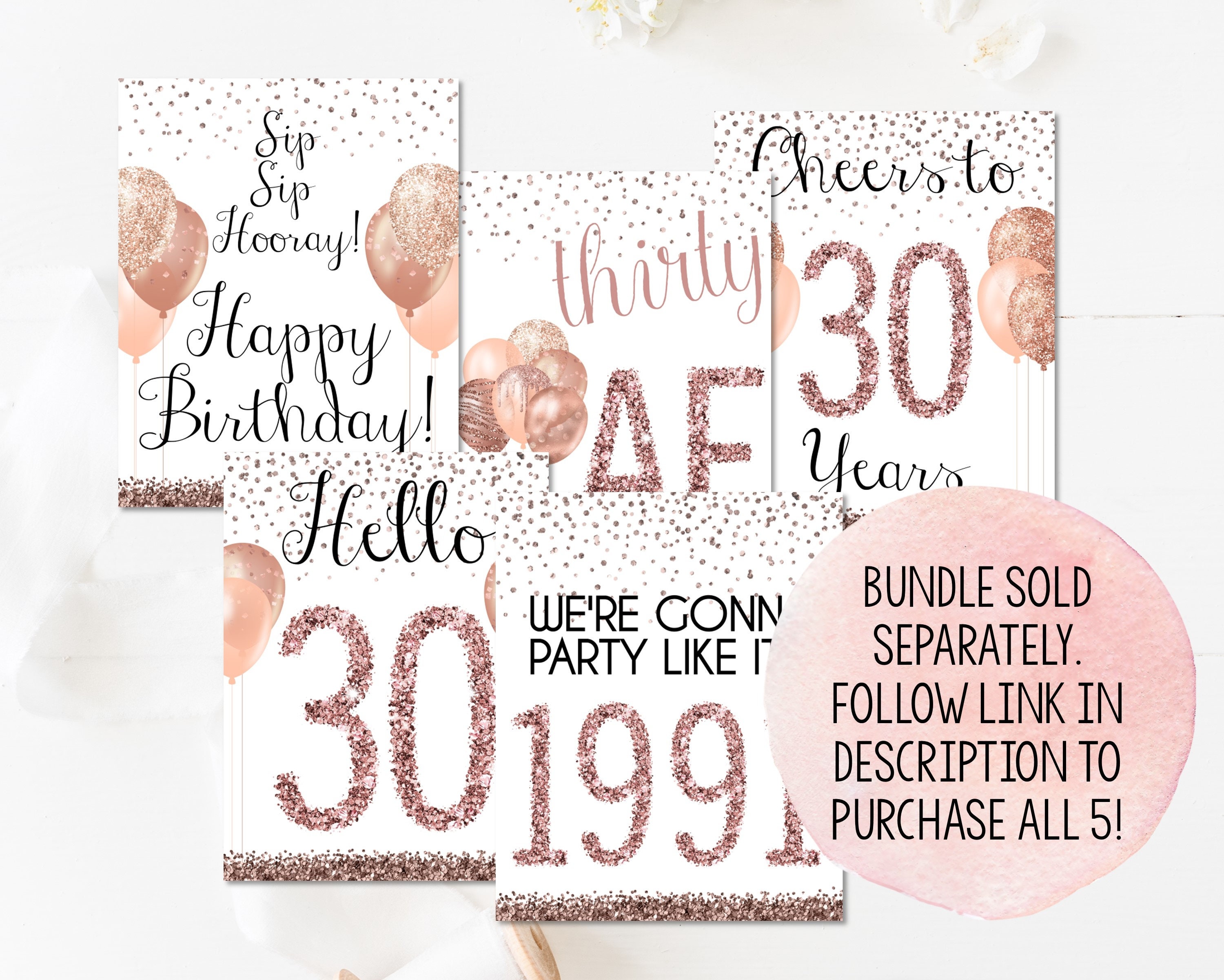 Printable Thirty AF Sign 30th Birthday Sign 30 Birthday - Etsy