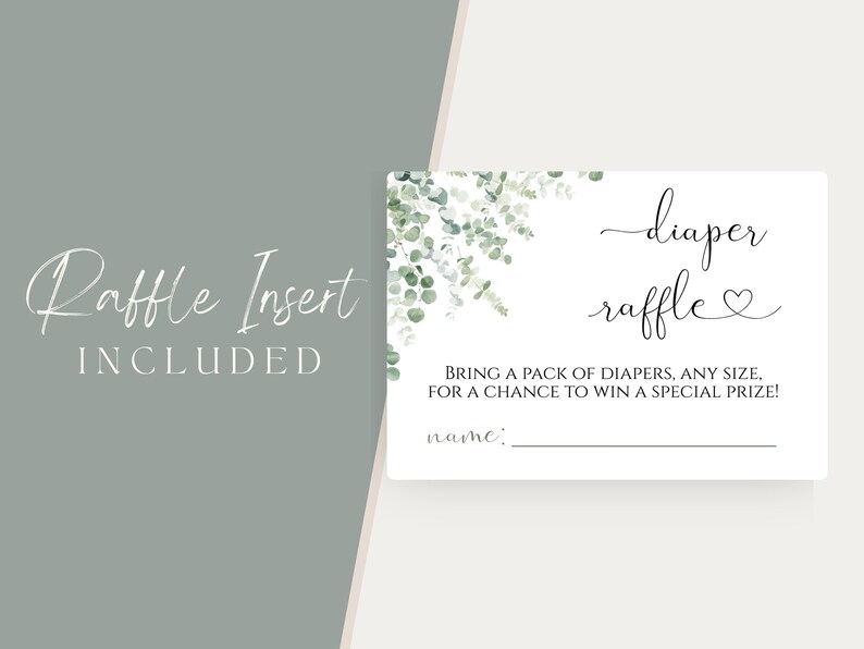 Diaper Raffle Sign and Diaper Raffle Invitation Insert - Etsy