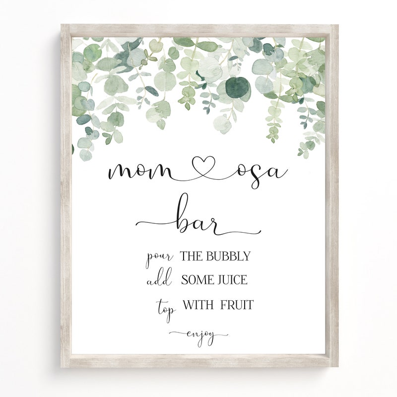 Mom Mosa Bar Sign - Etsy