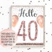 Printable Cheers to 40 Years Sign 40th Birthday Sign 40th - Etsy