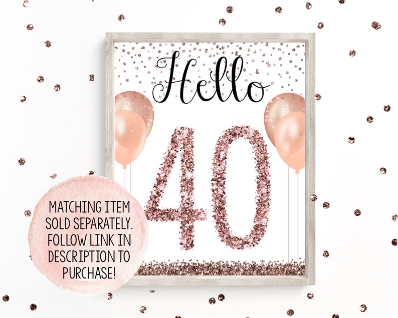 Printable Cheers To 40 Years Sign 40th Birthday Sign 40th Etsy
