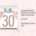 Printable Hello 30 Sign, 30th Birthday Sign, Printable 30th Birthday ...