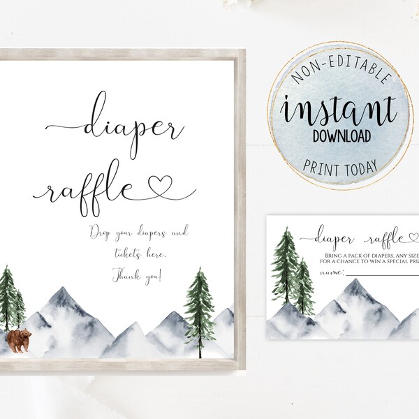 Diaper Raffle Insert - Etsy