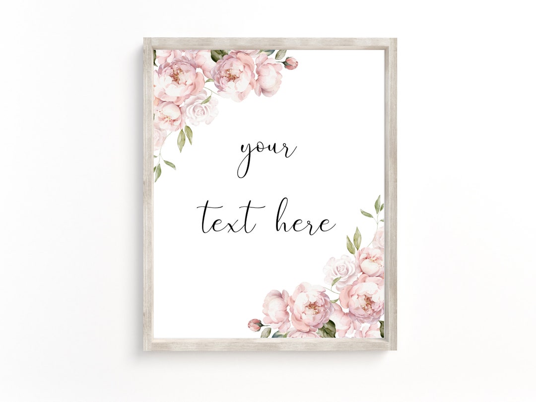 Editable Dusty Rose Custom Sign, Personalized Printable Sign, Custom ...