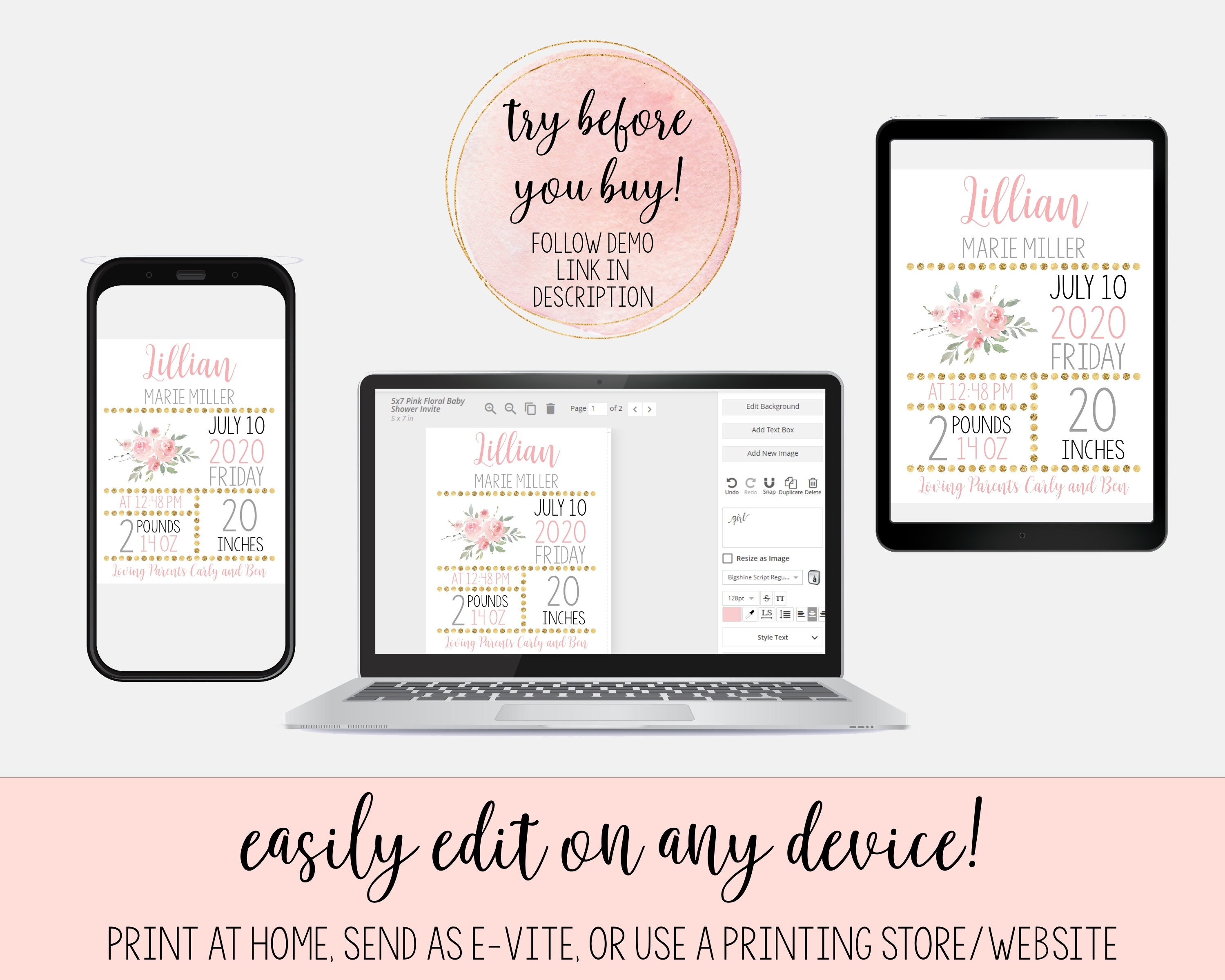 Newborn Birth Information Sign Baby Announcement Sign - Etsy