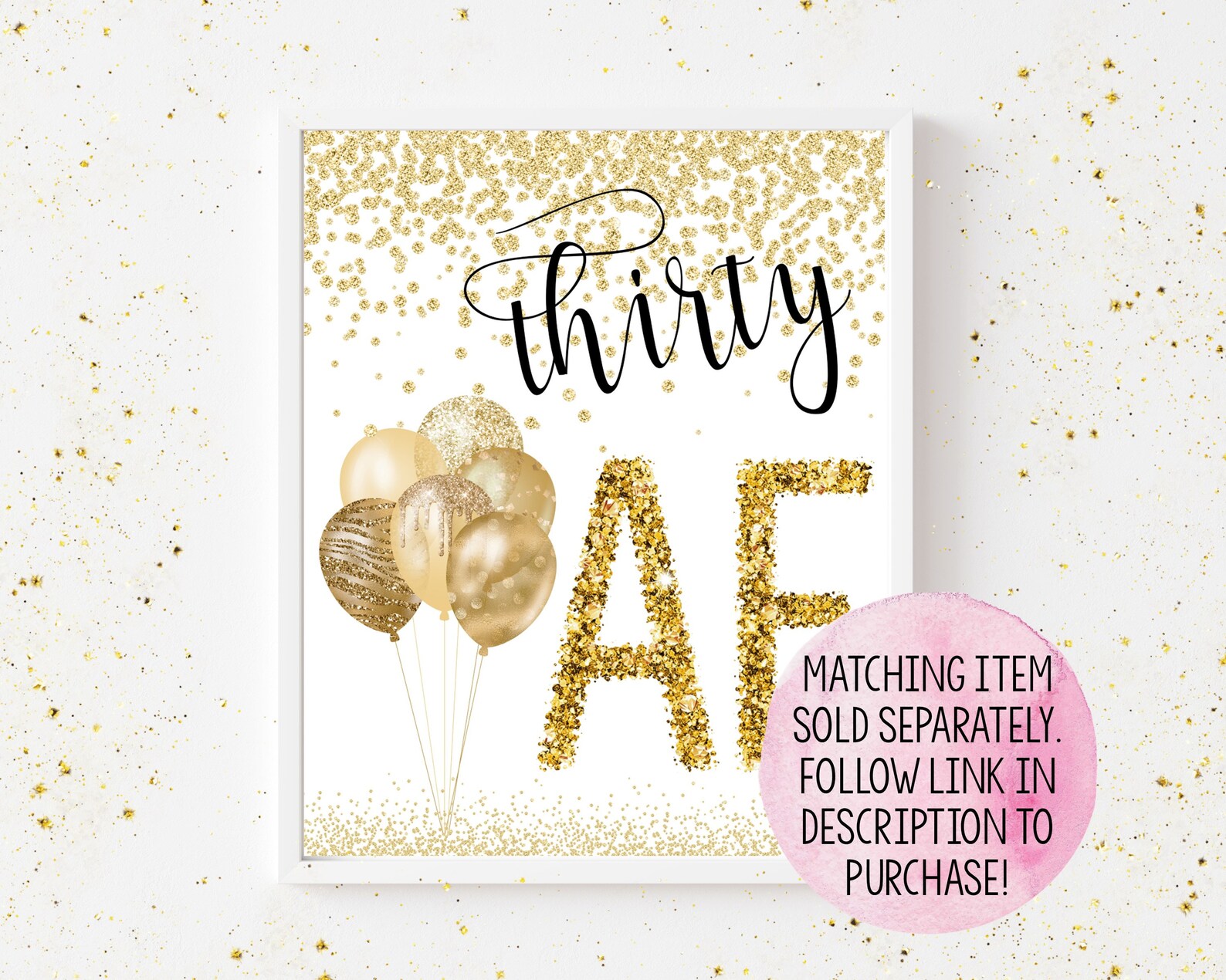 Printable Gold Hello 30 Sign 30th Birthday Sign Printable - Etsy