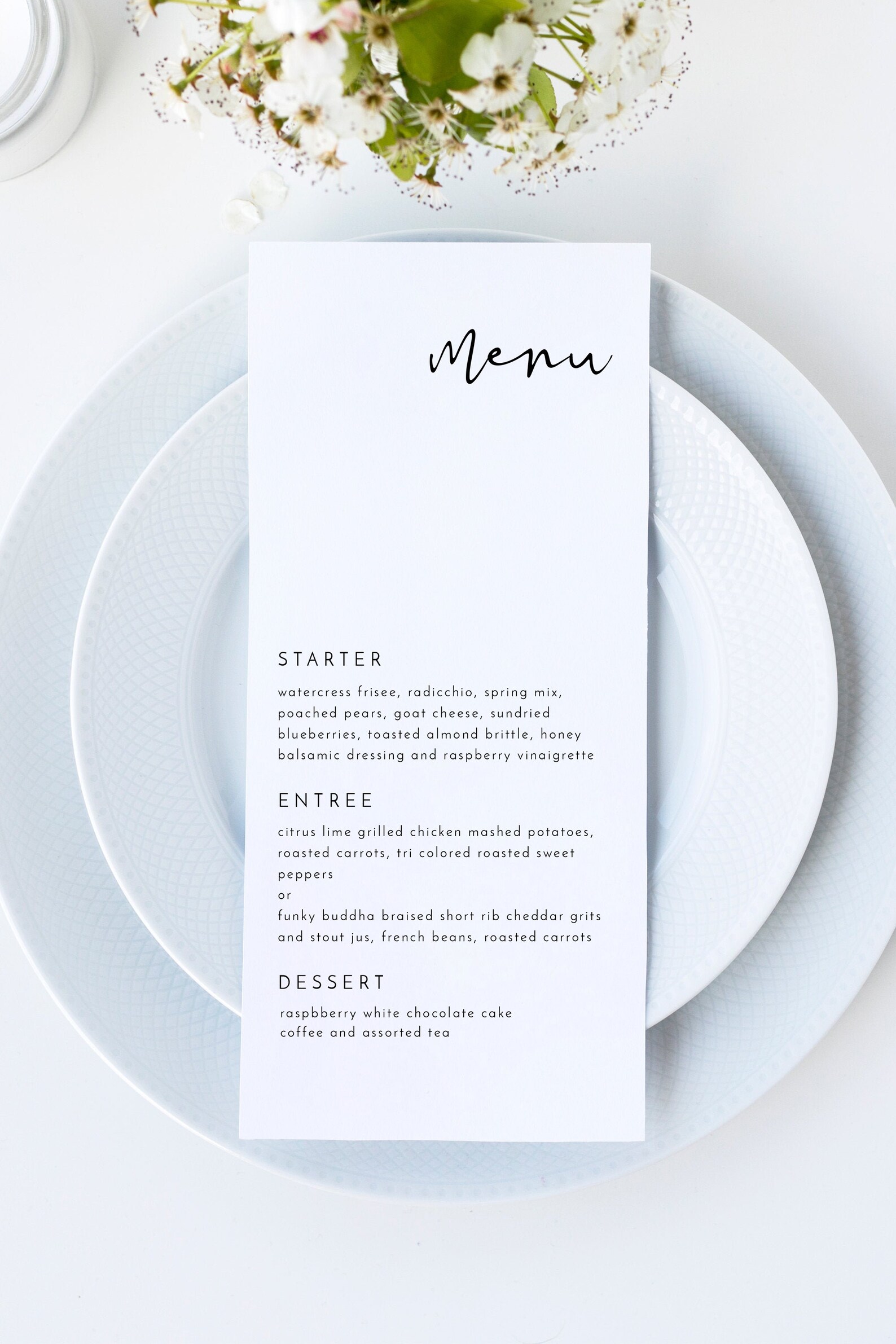 Minimal Wedding Menu Template Minimalist Wedding Menu Modern | Etsy