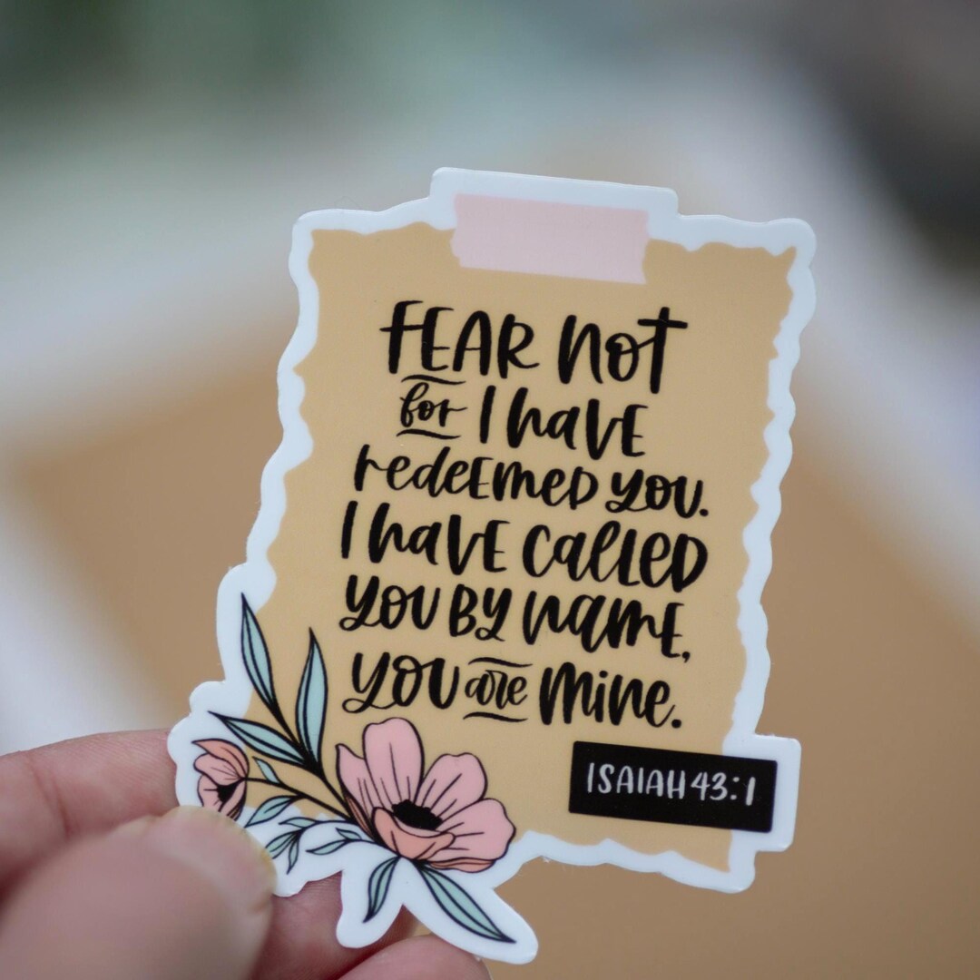 Isaiah 43:1 Fear Not You Are Mine Sticker, Christian Gifts, Baptism ...