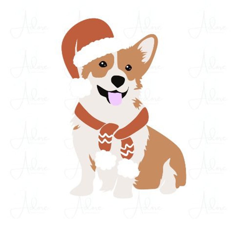 Corgi Santa Christmas Layered SVG, PDF & PNG Digital Download Cut File ...