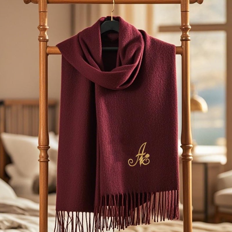 Monogrammed Scarf Wrap - Etsy