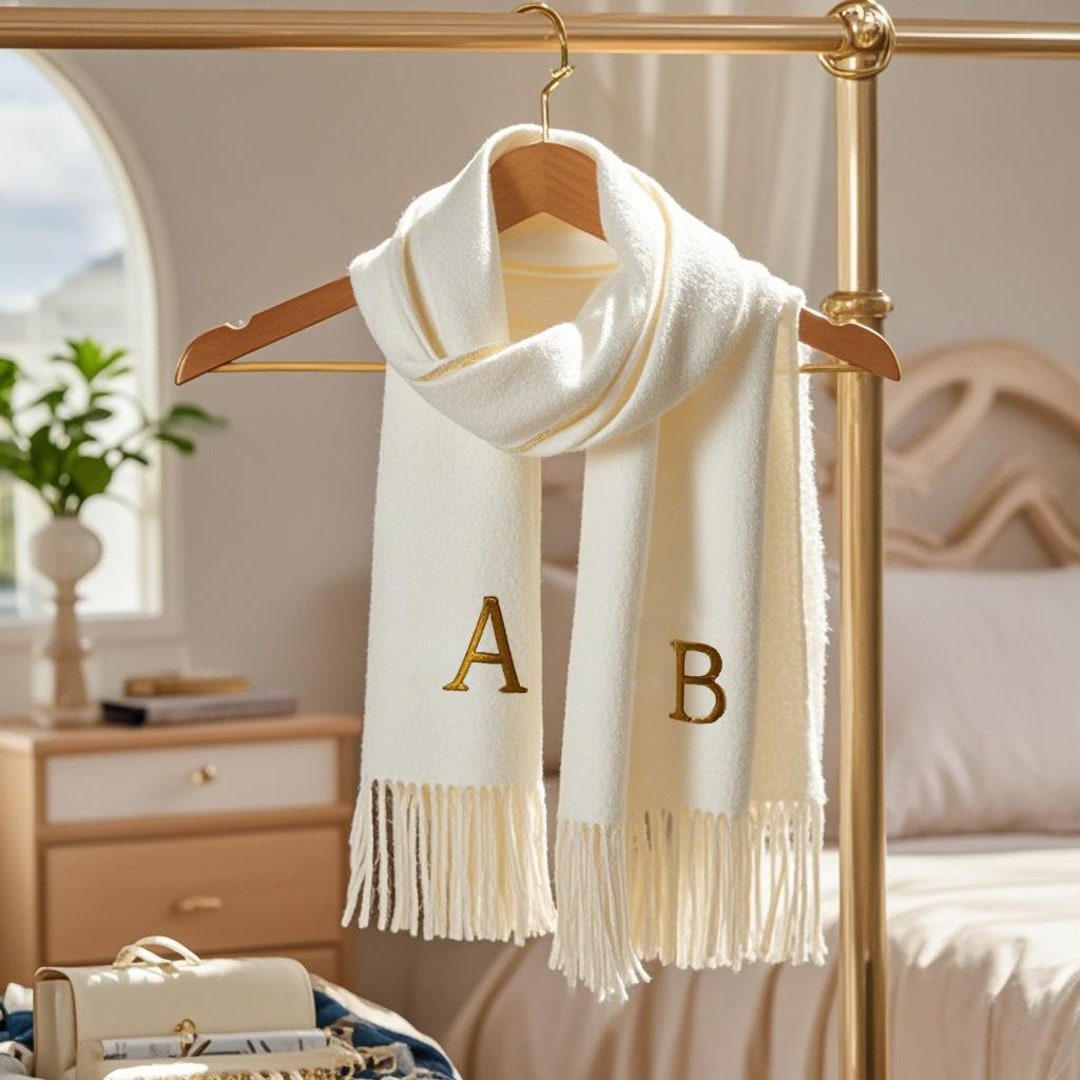 Winter Scarf Women Scarf Custom Luxury Scarf Personalised Christmas ...