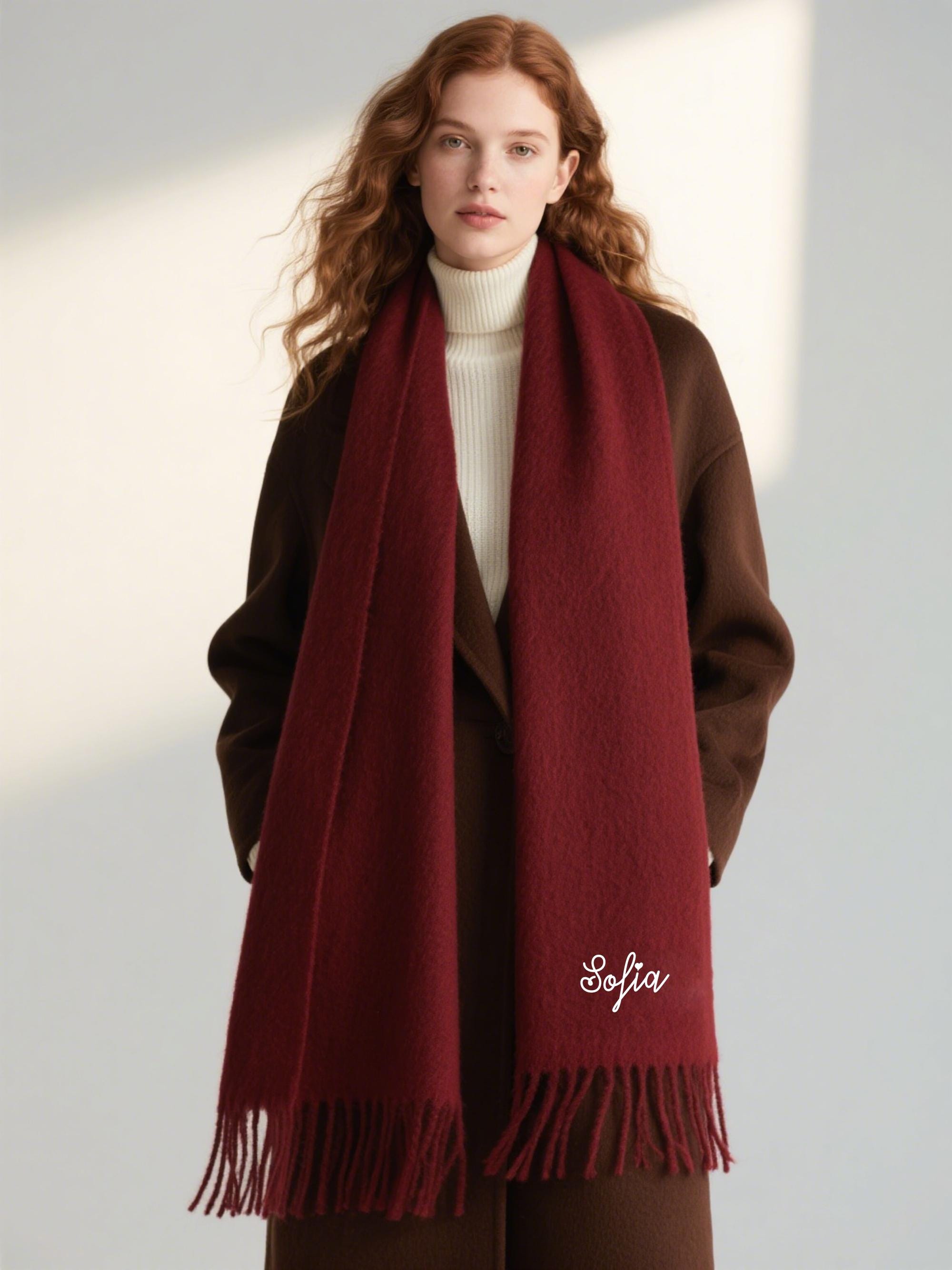 Women Scarf Personalised Custom Name Embroidered Initial Scarf Wedding ...