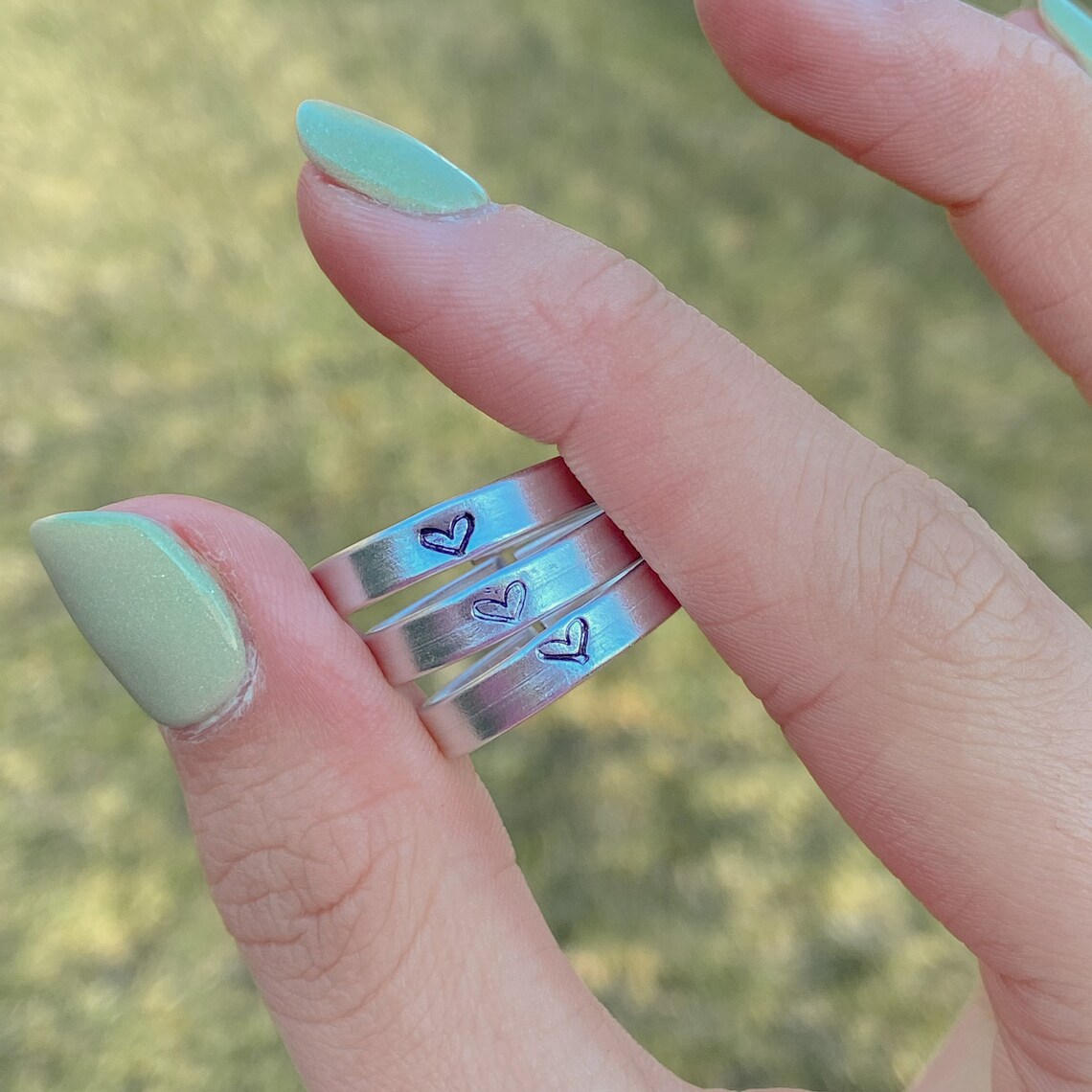 Stamped Rings - Etsy