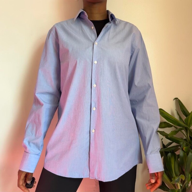Classic Timeless Buttons up Long Sleeves Blue Shirt - Etsy