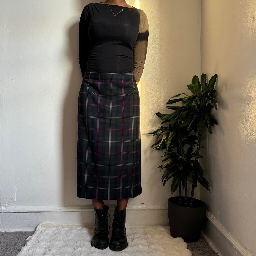 Vintage Pendleton Tartan Pleated Skirt - Etsy