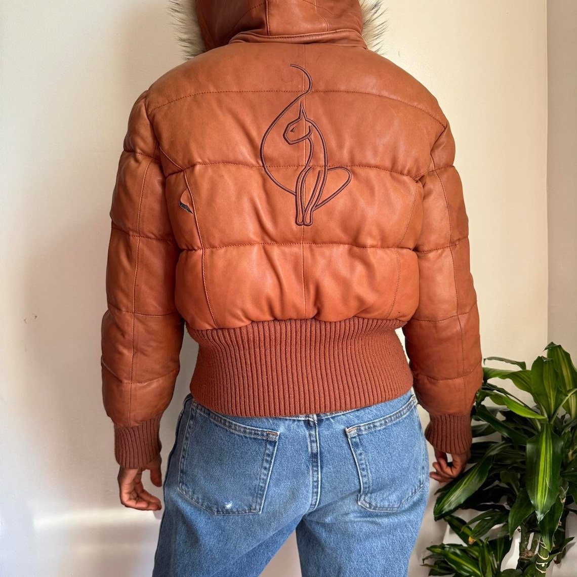 Vintage Baby Phat Puffer Leather Jacket With Fur Hood - Etsy