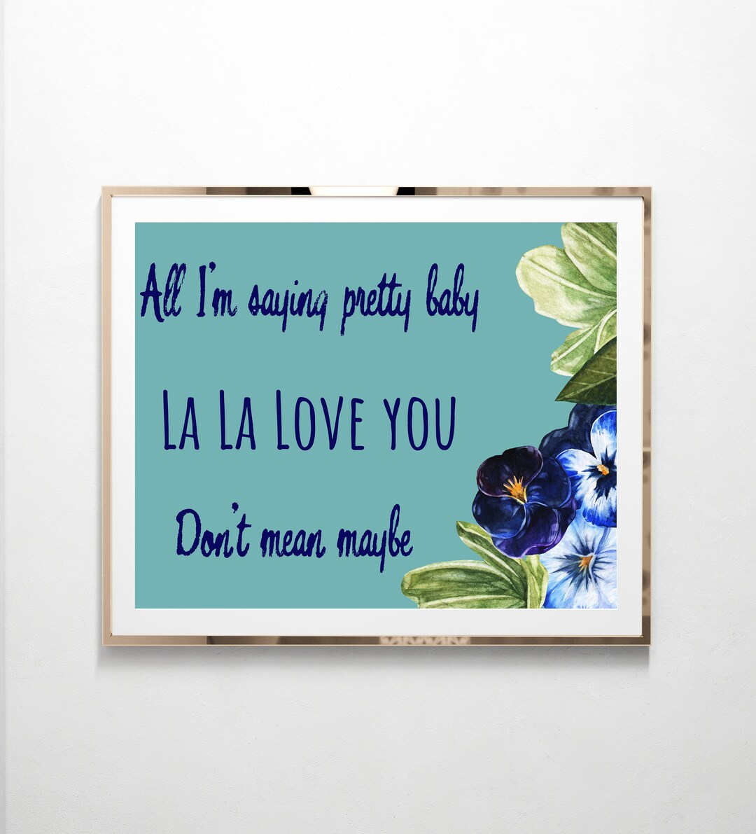 PIXIES Art Print, La La Love You, Pixies Band Poster Art, Song Lyrics ...