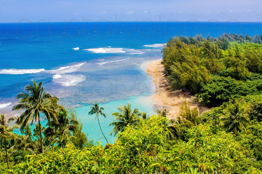 Kauai Landscape Photograph, Ke'e Beach Print, Napali Coast Art ...