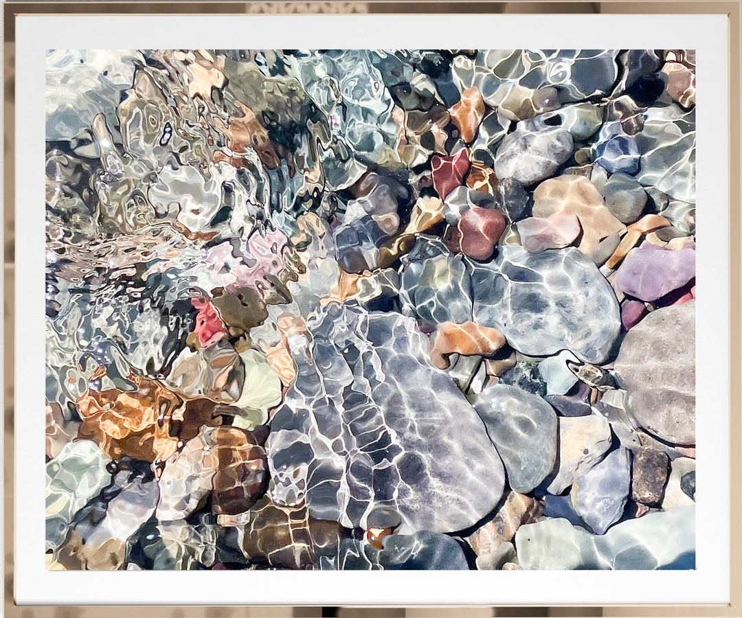 Lake Rocks Photography Abstract Lake Print Water Ripples - Etsy